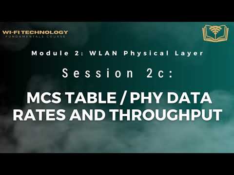 Session 2c - MCS Table / PHY Data Rates and Throughput