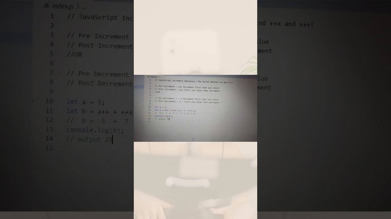 Day 4 of my 100 day challenge⭐️JavaScript Increment Operators: The Secret Behind ++x and x++! 💫