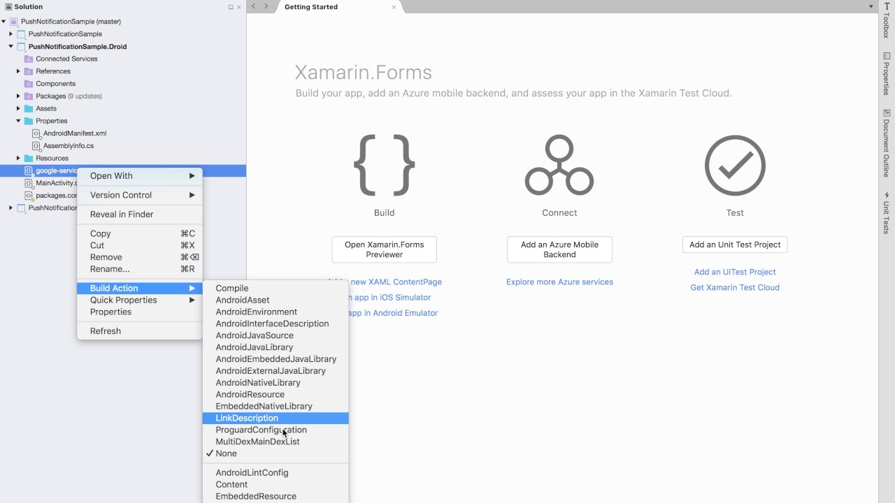 Firebase Push Notification Plugin for Xamarin  - Setup