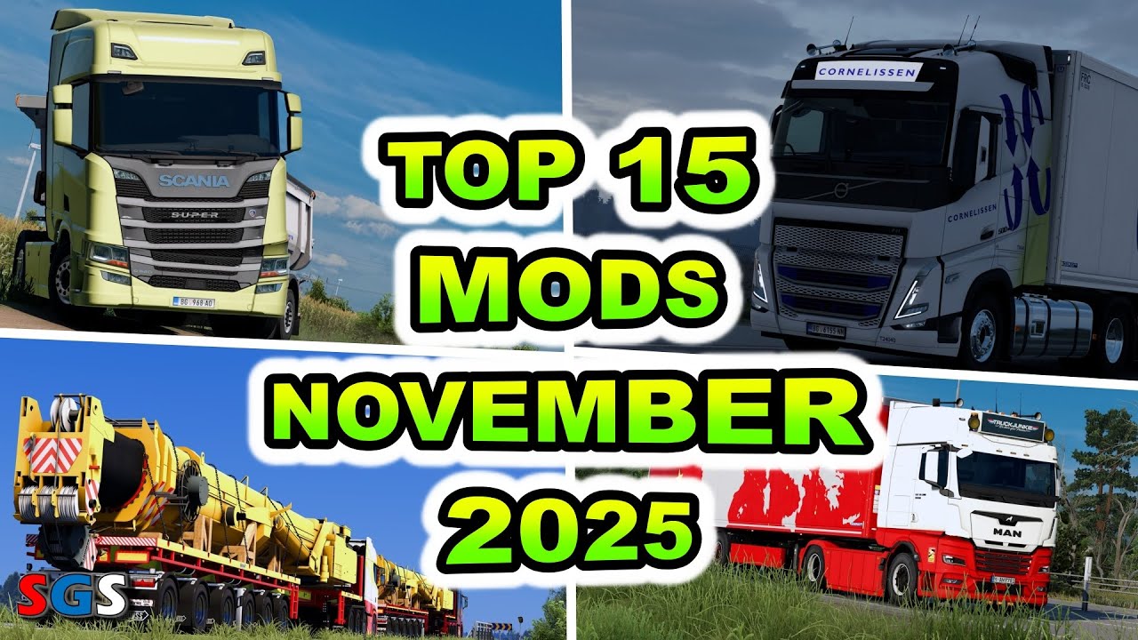 |ETS2 1.57| TOP 15 MODS - NOVEMBER [2025]