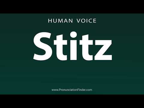 How To Pronounce Stitz