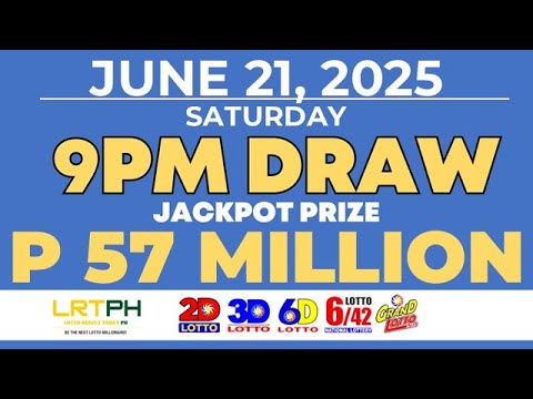 [LIVE] PCSO Lotto Result Today 9PM Draw June 21, 2025 - Ez2 Result and Swertres Result