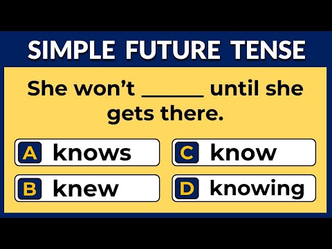 Simple Future Tense Quiz || Can You Pass This Quiz? Part 1