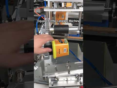 Square bottle labeling machine #labelingmachine #squarebottlelabelingmachine #semiautomaticlabeling