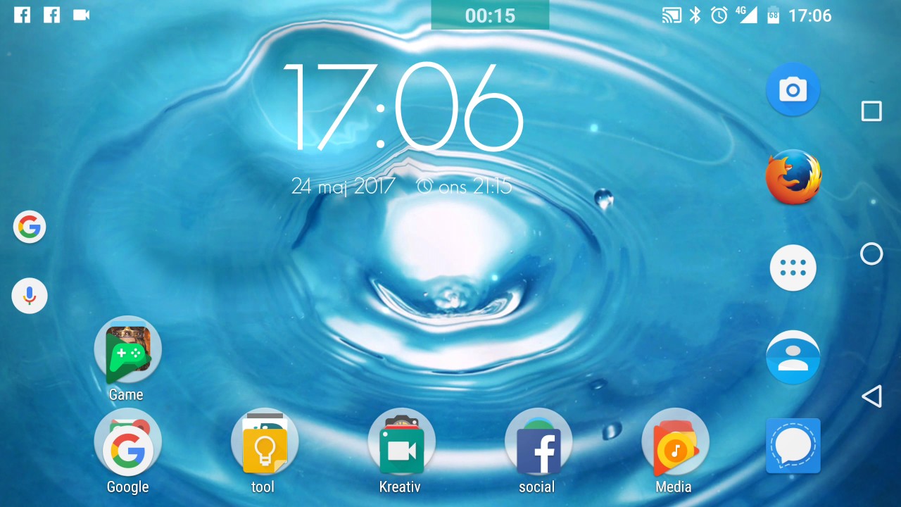 Android water live wallpaper interactive
