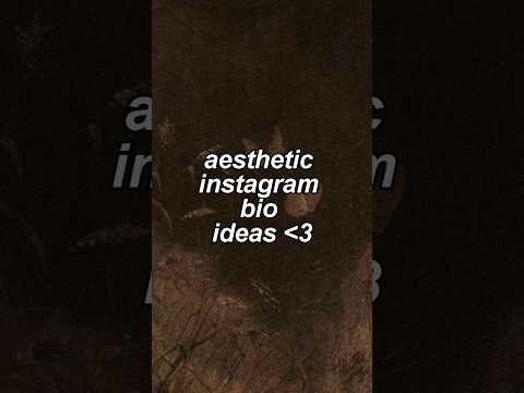 aesthetic bio ideas for instagram 💌 #aesthetic #bio #instagram