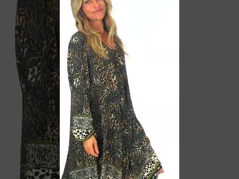 Made In Italy Erianna Leopard Print Tunic Dress