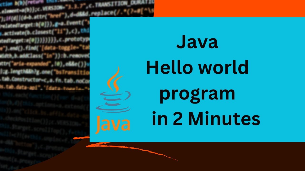 First java program in 2 minutes| Java Hello world program| java tutorials for beginners