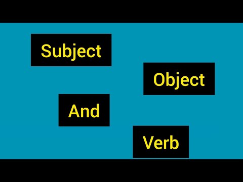 Subject// Object// Verb //