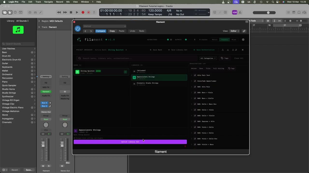 Filament Tutorial 8: Preset System - Banks, Libraries & Orchestrations