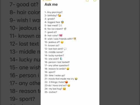 Ask me anything (btw 17 means anything not on the list)