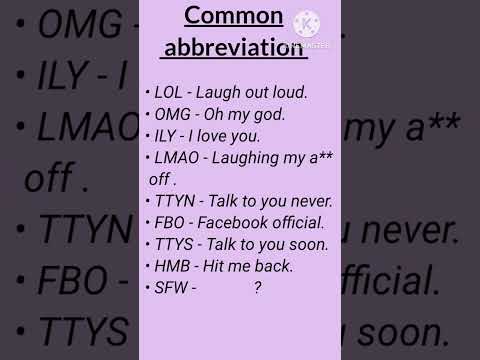 Learn English: 10 abbreviations you should know#shorts#shortsfeed