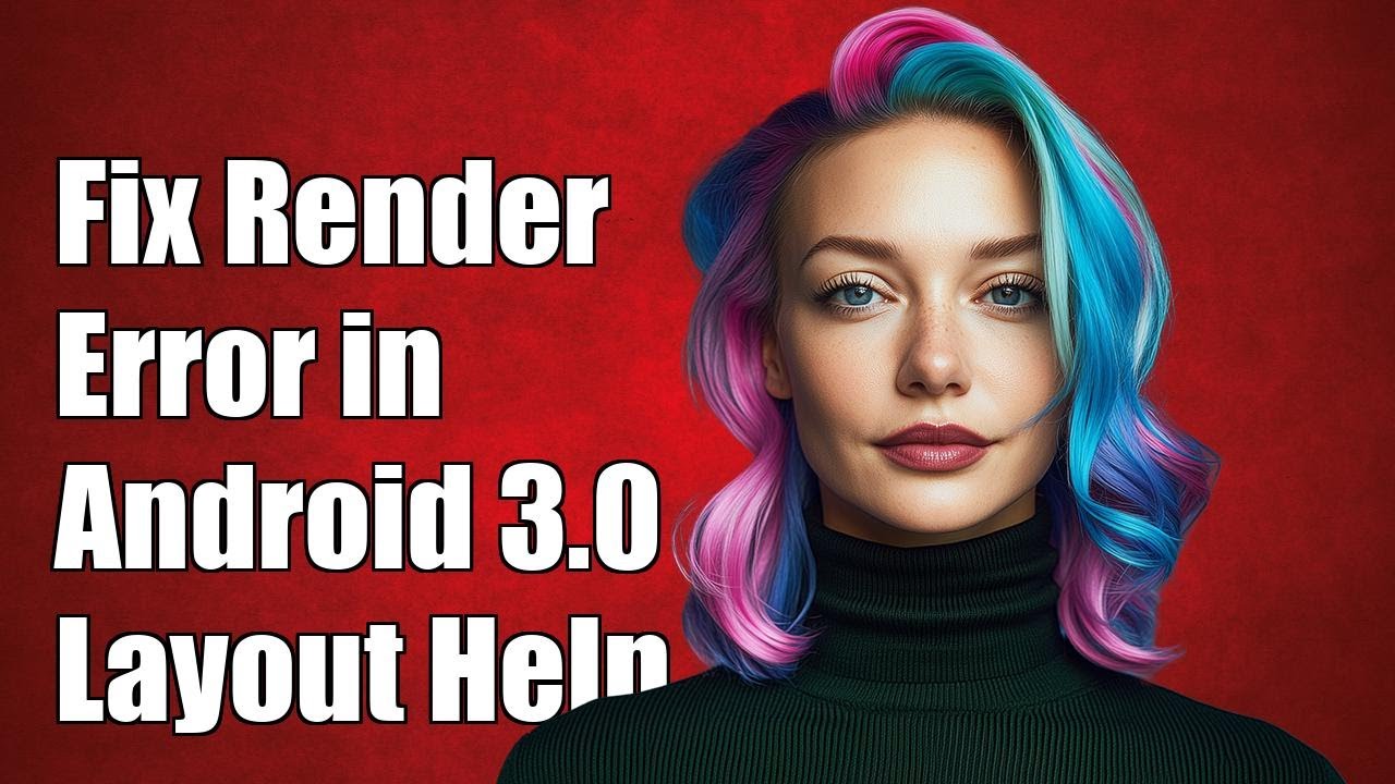 Fixing Render Error in Android Studio 3.0 Layout Editor: Troubleshooting Guide