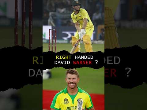When David Warner Batted Right Handed #cricket #davidwarner