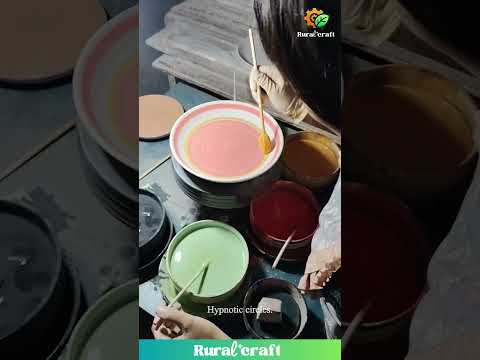 The Art of Pottery: Hand-Painting a Ceramic Plate #artisan #craftsmanship #handmade