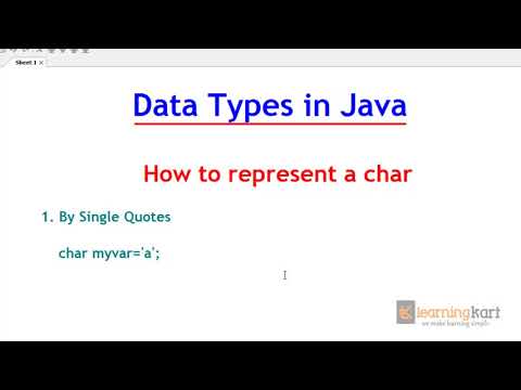 char data type in java