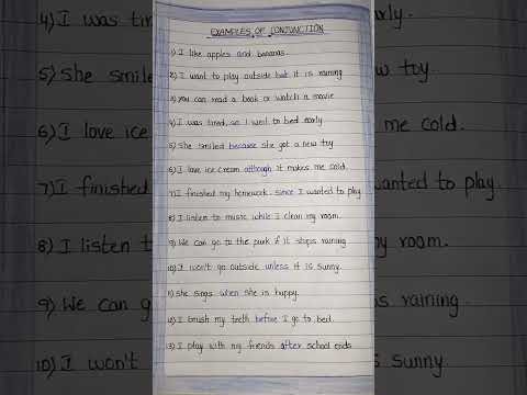 Examples Of Conjunction In English||Examples Of Conjunction|Conjunction Examples