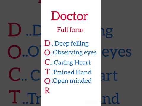 full form of doctor || what is the full meaning of doctor#doctor#shorts