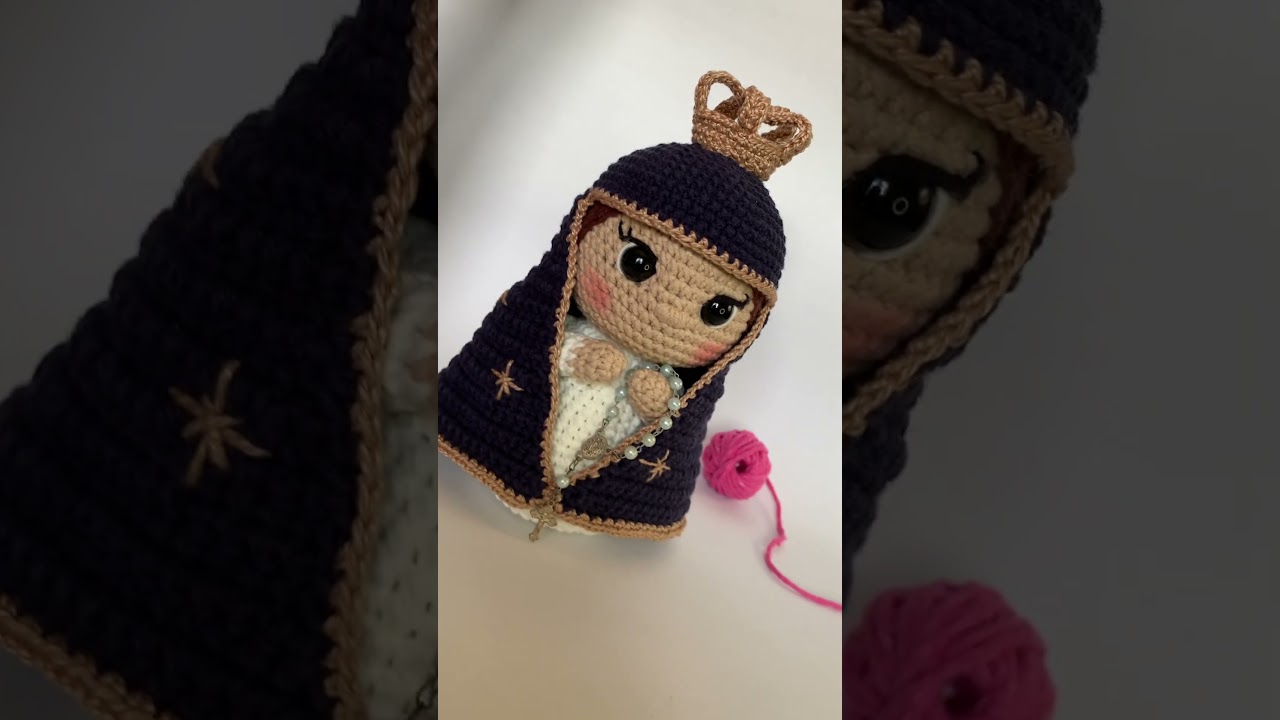 Nossa Senhora Aparecida em amigurumi-Receita PDF passo a passo https://shre.ink/Kathleen #amigurumi
