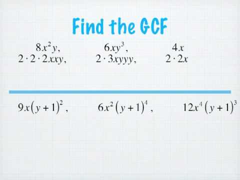 22 A Find GCF