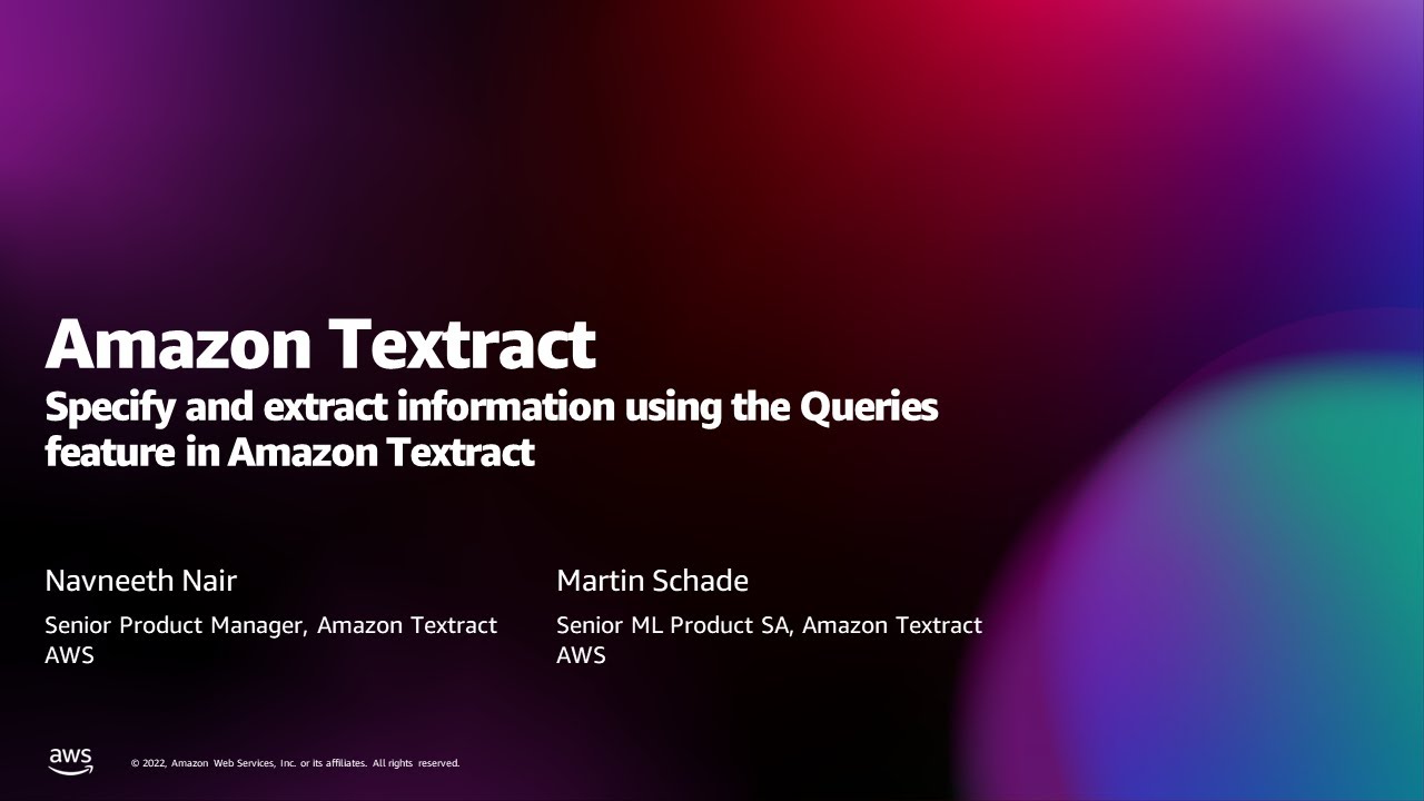 Extract specific information from documents using Queries from Amazon Textract - AWS