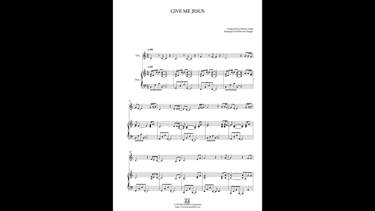 [MUSICALIBRA] Give Me Jesus - Violin and Piano Duet