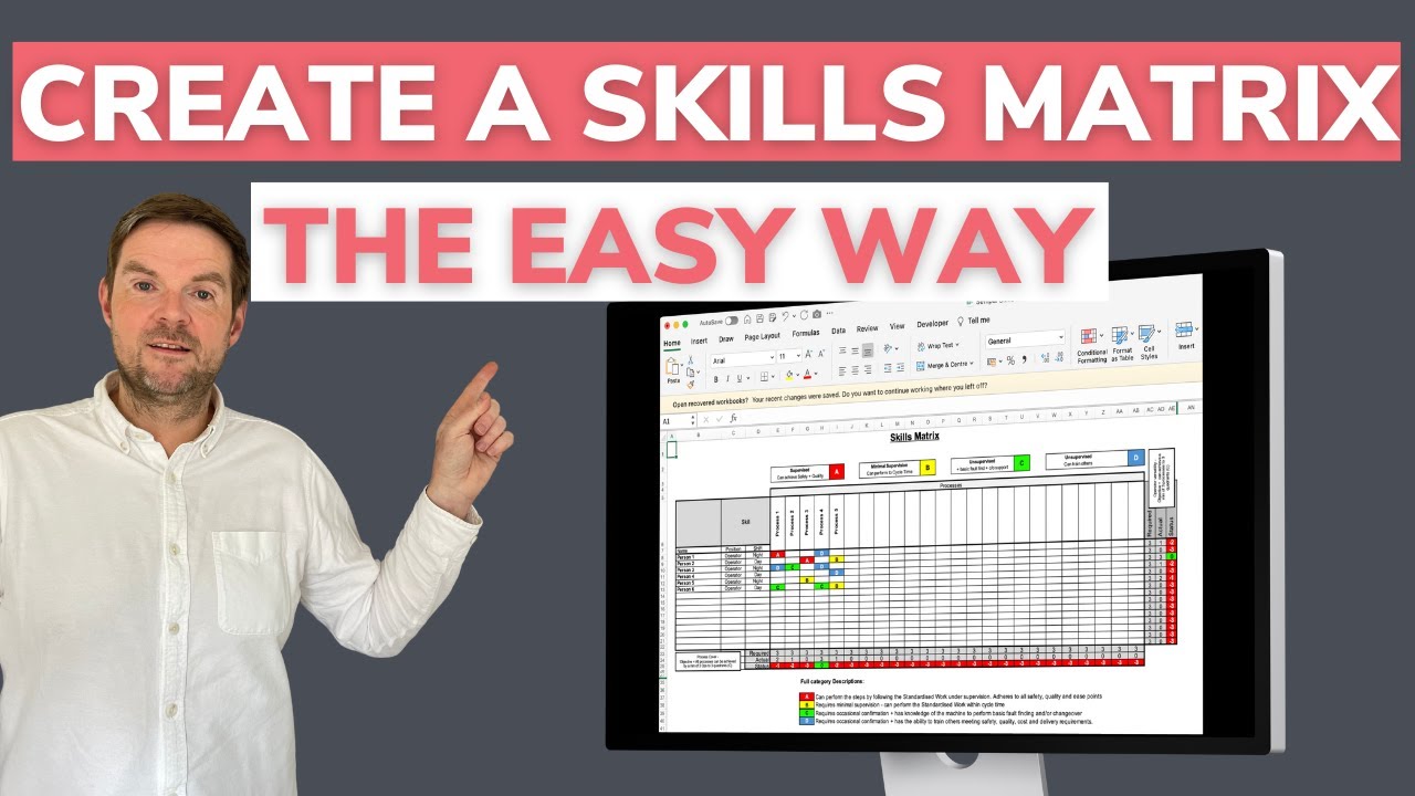 How to create a skills matrix : The easy Way - with an Excel Spreadsheet