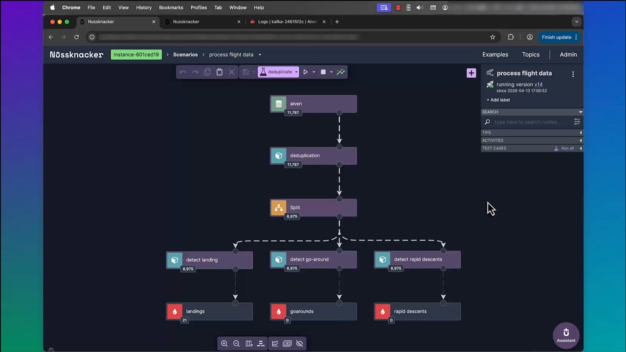 Apache Flink Visual Complex Event Processing on Live Flight Data | Nussknacker