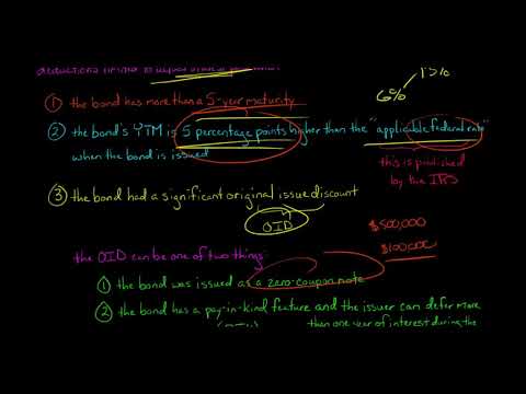 Junk Bonds and Taxes: The AHYDO Rules (U.S. Corporate Tax)