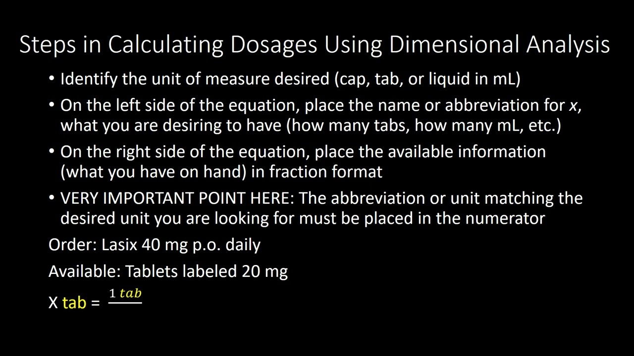 Mastering Dimensional Analysis for Effective Dosage Calculations | Galaxy.ai