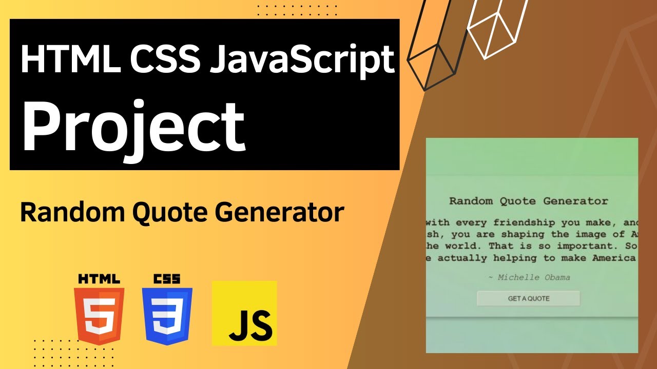 HTML CSS JavaScript Project - Random Quote Generator