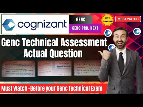 🔥Cognizant Actual Questions from technical Assessment | Cognizant GenC Assessment 2025 | PYQ