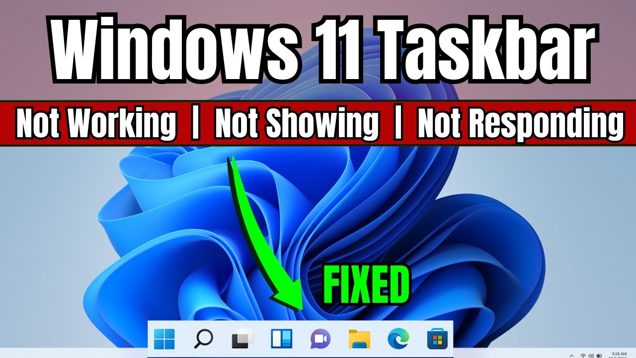 (EASY FIX) Windows 11 TASKBAR Not Working, Not Showing or Not Responding 2023