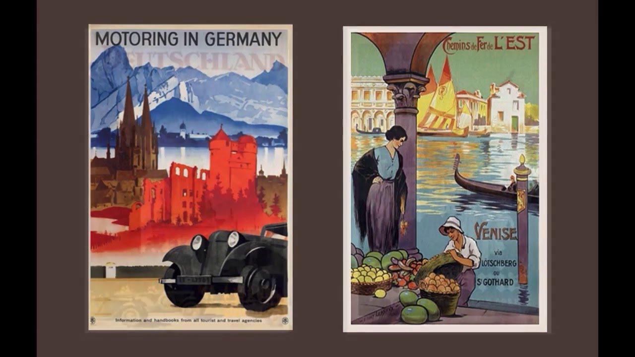 Vintage Travel Posters Europe 20s & 30s video
