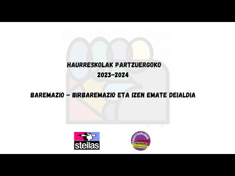 2023/2024 Haurreskolak Partzuegoko baremazio eta izen ematea.