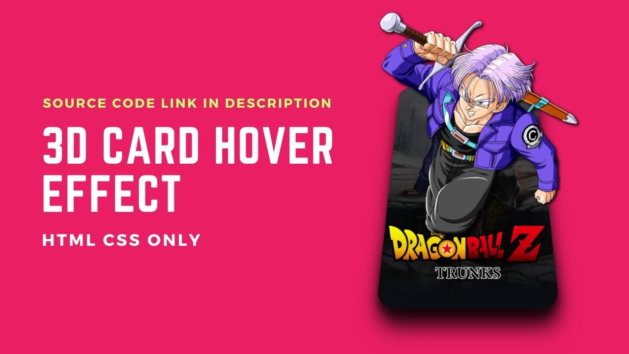 3D Card Hover Effect Using HTML CSS Only