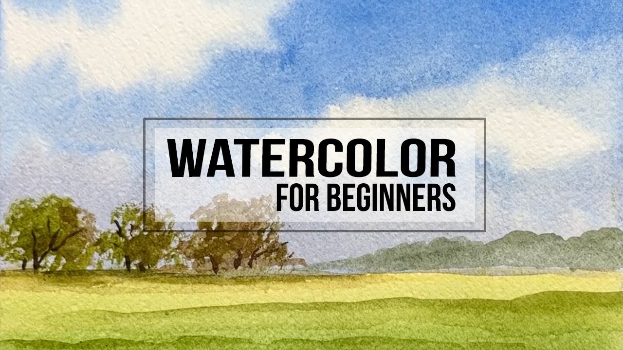Try Painting your FIRST WATERCOLOR landscape and sky
