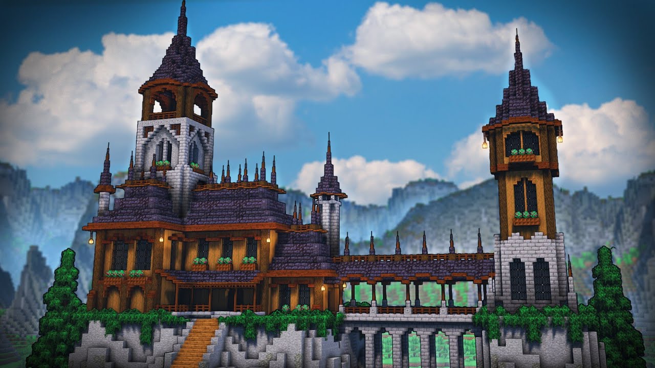 Minecraft: How To Build A Gothic Mountain Base | Tutorial - Minecraft ...