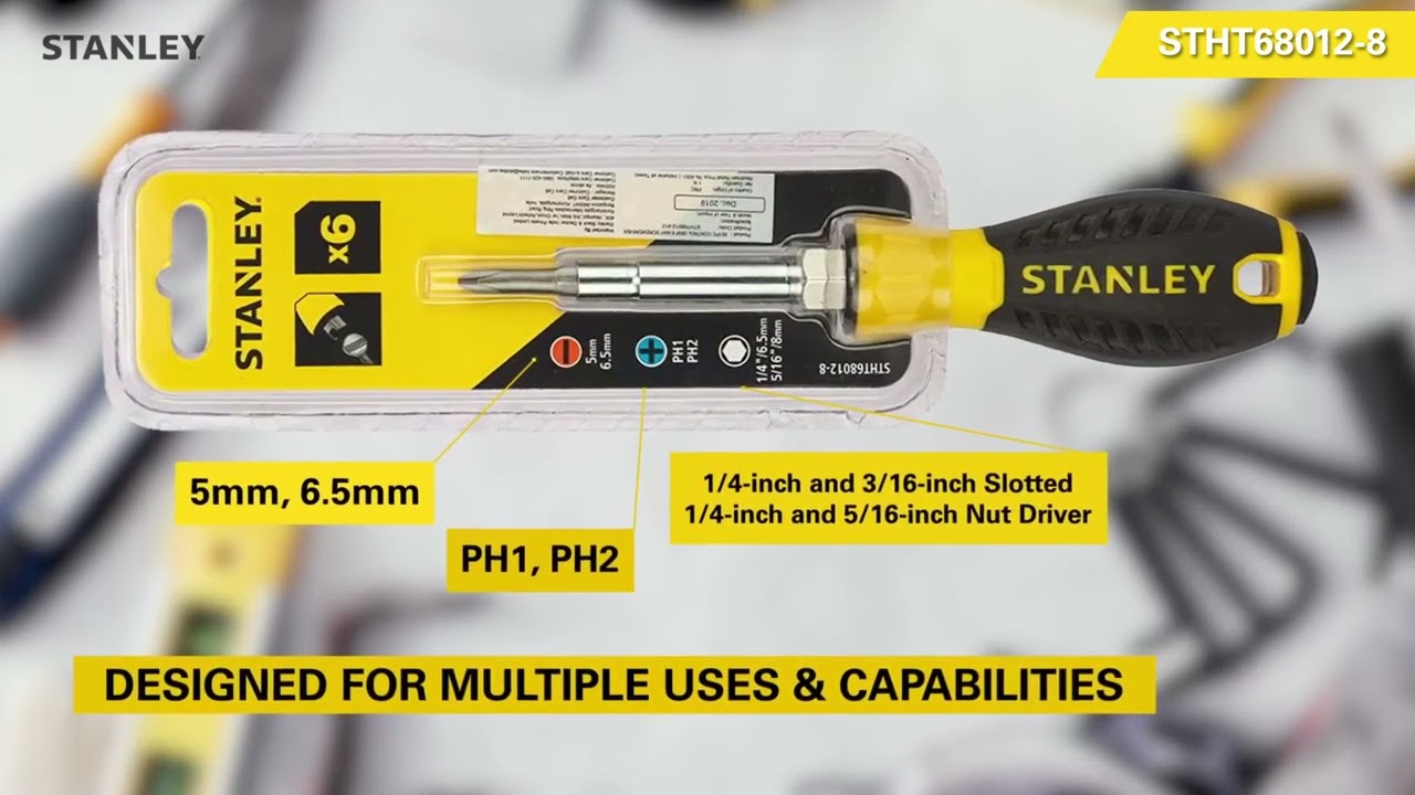 Stanley 6 Way Screwdriver 68-012