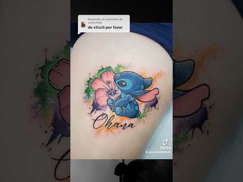 Ideas de tatuajes bonitos de Stitch. 🖤✨