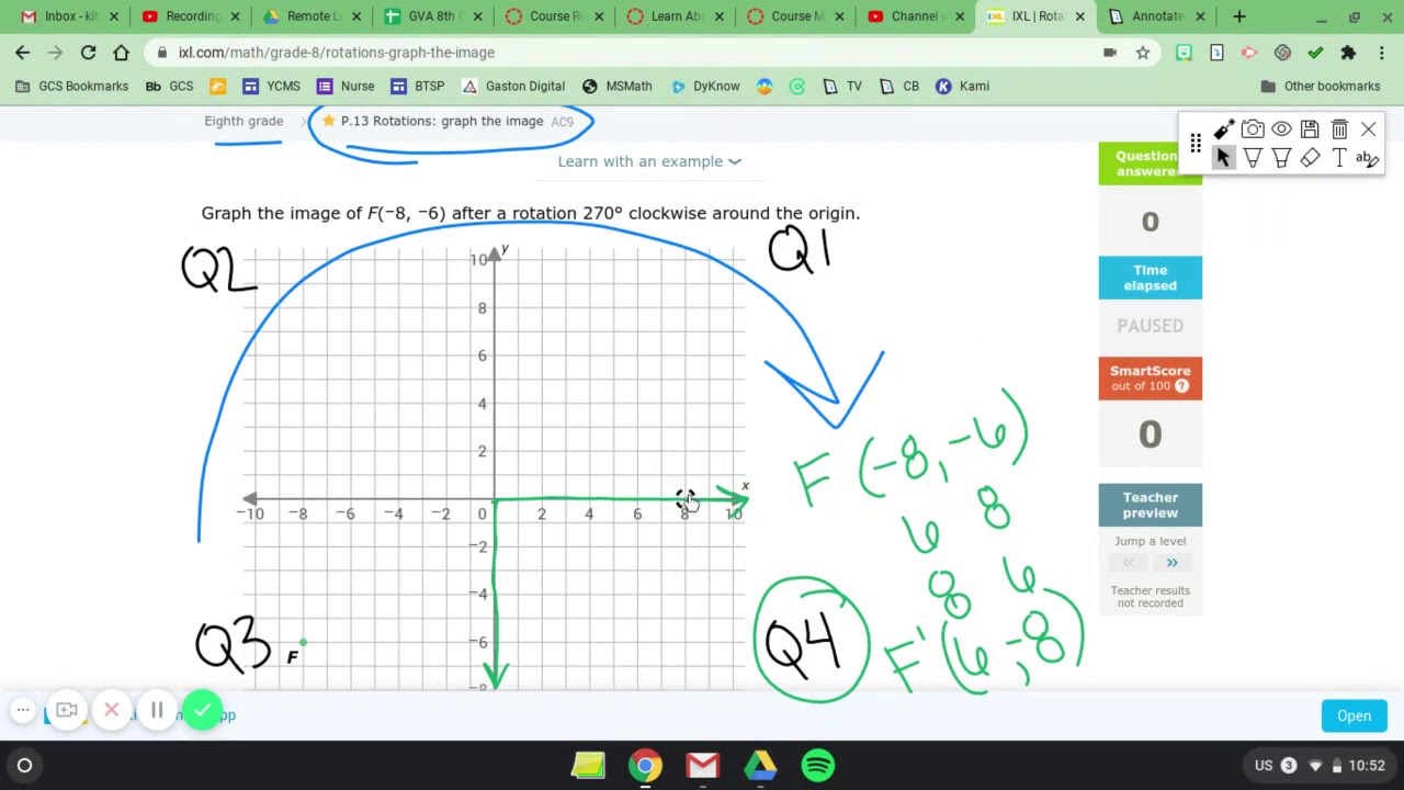 IXL:Rotations-graph the image Examples