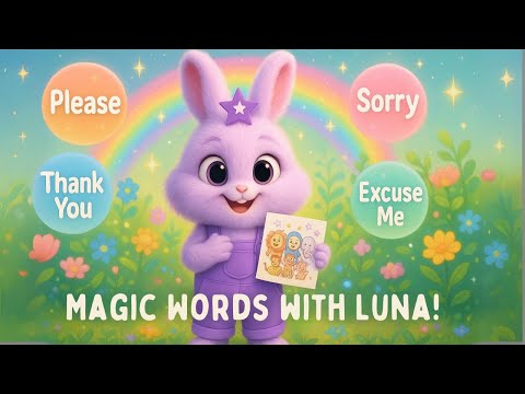 Learn Good Manners with Luna π | Magic Words Rhyme for Kids