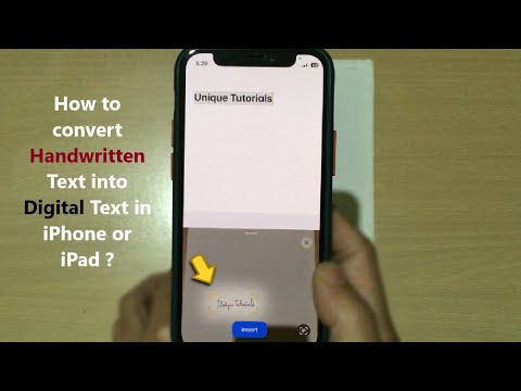 How to convert Handwritten Text into Digital Text in iPhone or iPad ?