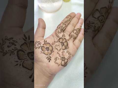 floral henna design πΈ #easymehndidesign