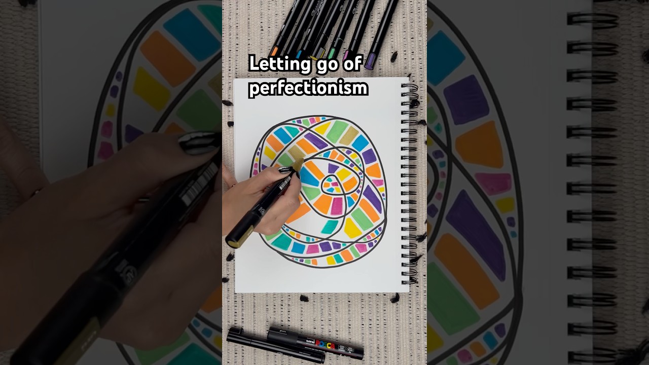 Let go of perfectionism ✨ #artmeditation #trusttheprocess #mindfulart #arttherapy #doodleart
