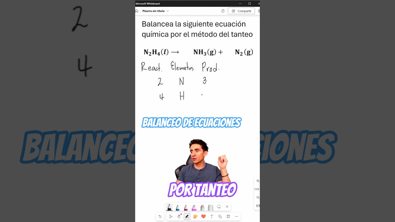 ⚖️ Balancea ecuaciones químicas fácil con tanteo | Ejercicio paso a paso