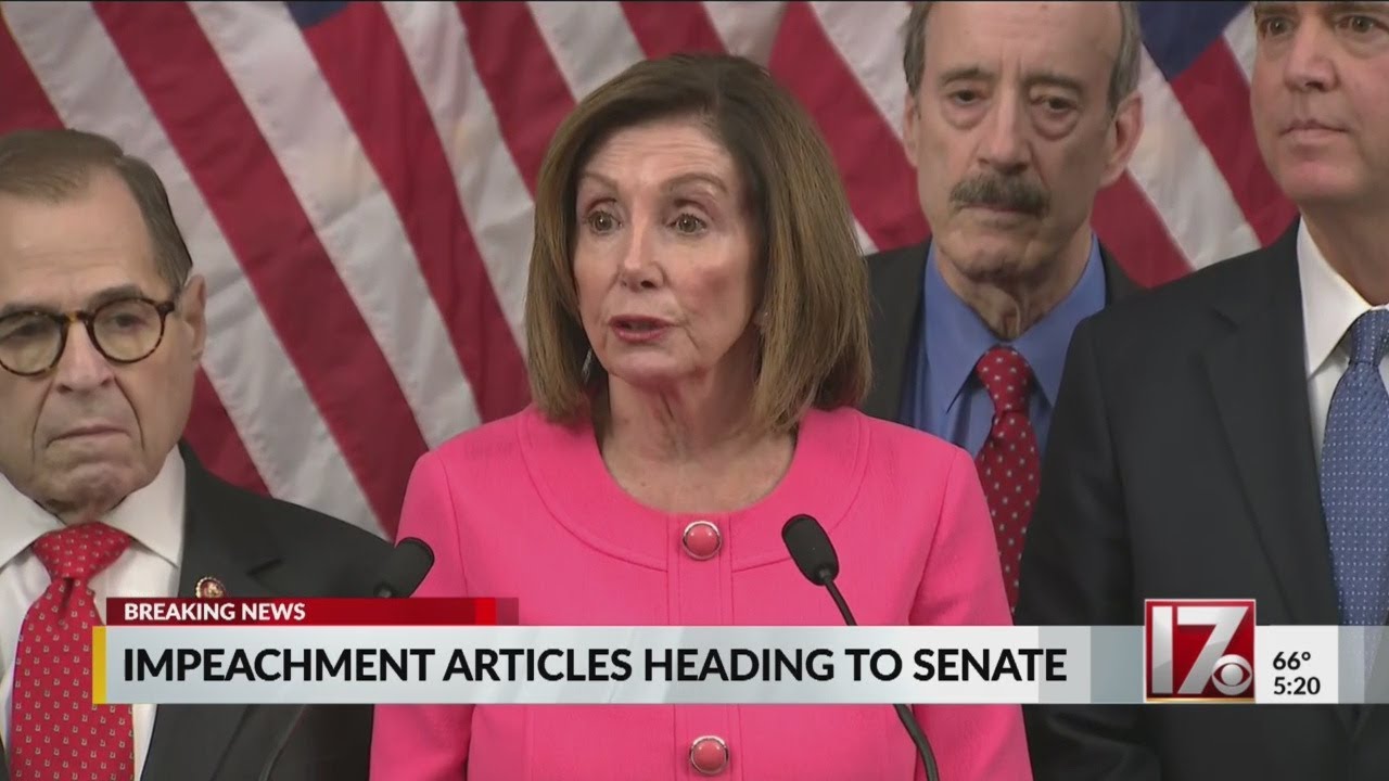 Impeachment articles heading to Senate