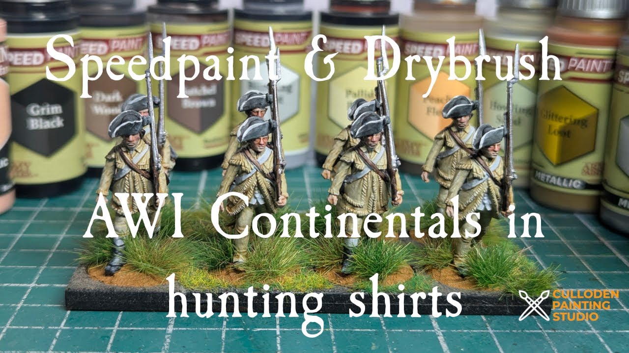 Speedpaint & Drybrush AWI Continentals in hunting shirt | Perry Miniatures | The Army Painter