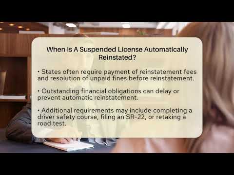 When Is A Suspended License Automatically Reinstated? - CountyOffice.org