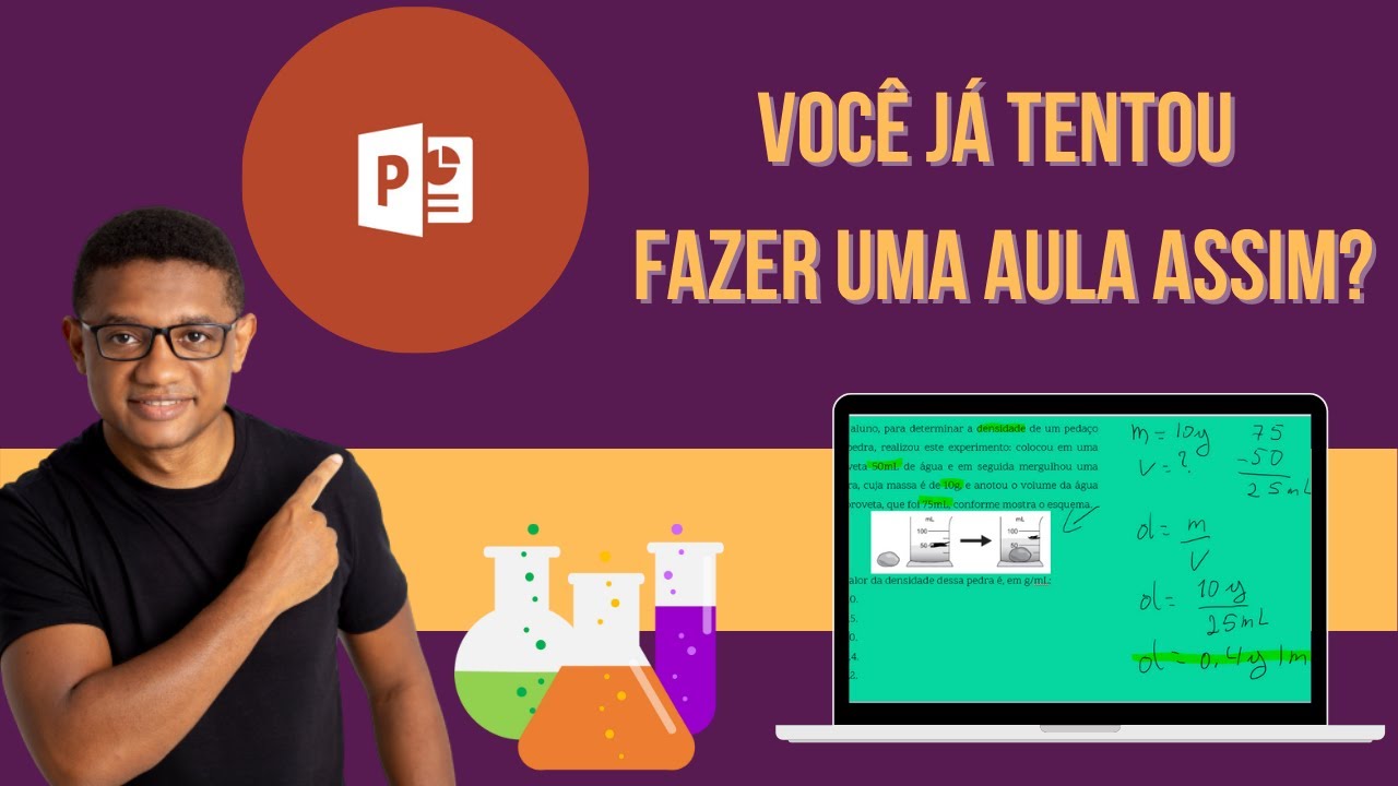 Aula de química no PowerPoint | Ciências | Lousa Digital no PPT